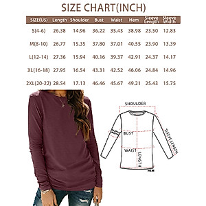 AUTOMET Spring Tops Womens Long Sleeve Shirts Workout Plus Size Tees Fall Outfits Clothes 2025 01pink L