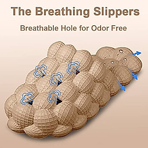 Massage Bubble Slides for Women Men, Non-slip Summer Bubble Slippers, Soft EVA Foam Golf Ball Slides, Cloud Cushion Thick Sole Spa Slides Slippers for Gym Shower Bedroom Home Sandals