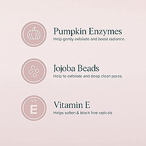 DRMTLGY Pumpkin Enzyme Face Mask with Jojoba Beads. Gentle Exfoliating Pumpkin Facial Mask for Dullness, Uneven Skin Tone, Fine Lines and Wrinkles.