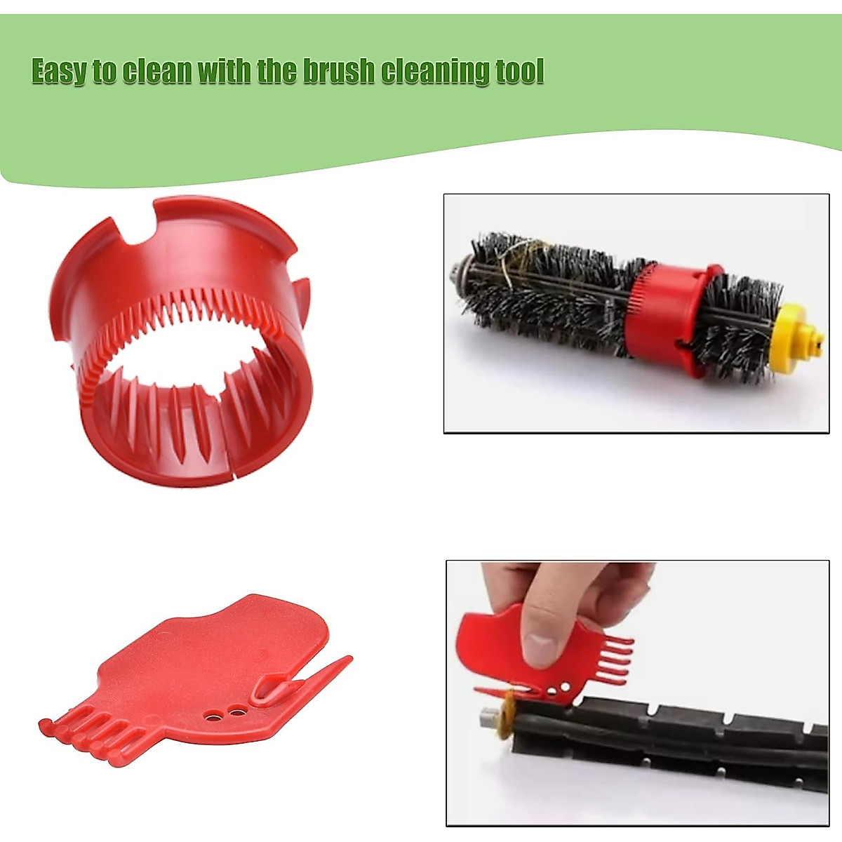 LOVECO Replacement Accessories Kit for iRobot Roomba 600 Series 694 692 690 680 660 665 651 650 614 & 500 Series 595 585 564,6 Filter,6 Side Brush,3 Pairs Bristle and Flexible Beater Brush