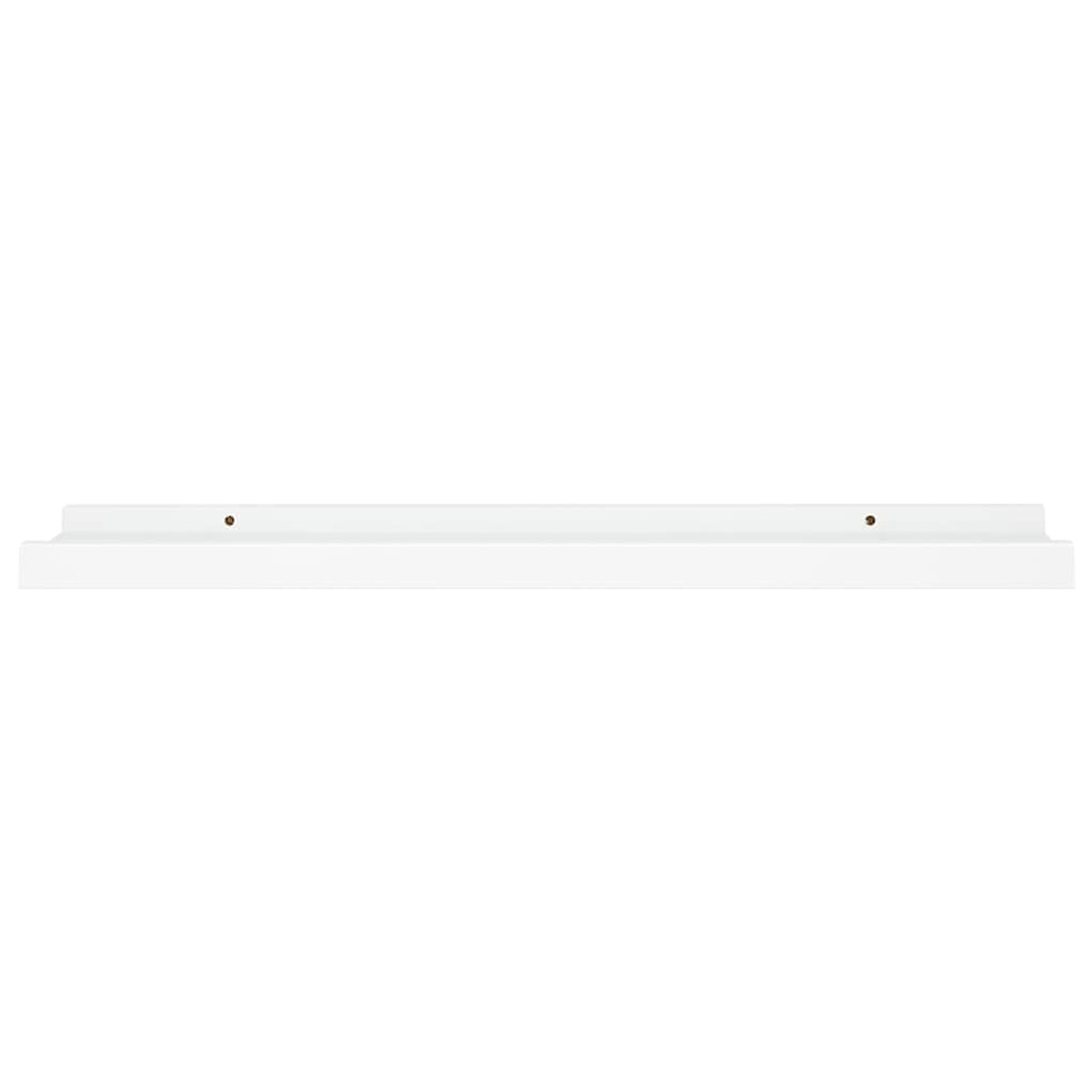 homiuse 2 Pack Floating Shelves 23.6" Wall Shelves for Bathroom Shelf Decor Floating Shelf Bracket Wall Mounted Shelves for Bedroom Picture Frame Ledge Shelves for Wall Storage Small Shelf White MDF