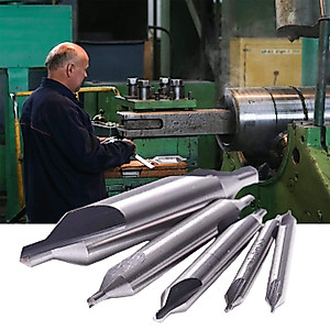 JONMON Center Drill Bit Set - 5Pcs 60 Degree Angle HSS Lathe Mill Center Countersink Tool for Metalworking Wood Metal Alloy