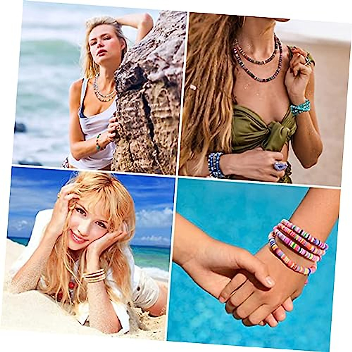 EXCEART 1 Set Black Stone Beads Colorful Clay Beads DIY Jewelry Making Set Arts and Crafts Kit Adult Craft Kits Fashion Necklace Bracelet Beads Girls Bracelet Making Kit Bracelet Maker Kit