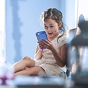 ULAK Clear Gradient Glitter Case for iPod Touch 7th/6th/5th Generation, Hybrid Slim Cute Case for Girls Women, Shockproof Anti-Scratch Soft TPU Bumper Cover for iPod Touch 7/6/5, Blue+Purple