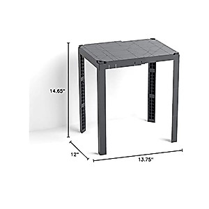 U Brands Plastic Locker Organizer Shelf, Back to School Essentials, Fits 10" to 13.75" Wide Lockers, Grey