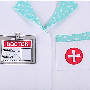 Wizland Child Doctor Role Play Costumes,Doctor Dress Up Play Set Kits for Kids XS 3-5