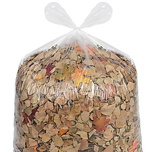 HDX 50 gal. Clear Wave Cut Trash Bags (50-Count)