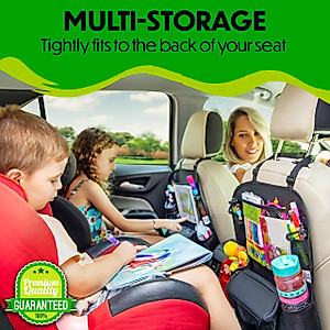 Cartik Backseat Car Organizer - Car Seat Organizer, Road Trip Essentials for Kids, Car Organizer Backseat Storage for Toys & Accessories (Double pack)