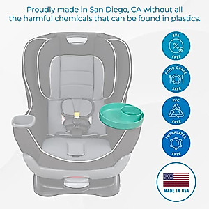 My Travel Tray - Made in USA - A Cup Holder Travel Tray for Car Seats, Enjoyed by Toddlers, Kids and Adults! (Teal)