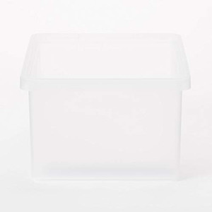 無印良品 MUJI 82219418 Polypropylene Storage Box, Medium, Width 14.6 x Depth 9.8 x Height 6.3 inches (37 x 25 x 16 cm), Translucent