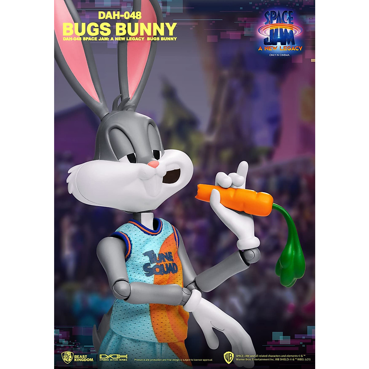 Beast Kingdom Space Jam: A New Legacy: Bugs Bunny DAH-048 Dynamic 8ction Heroes Action Figure,Multicolor