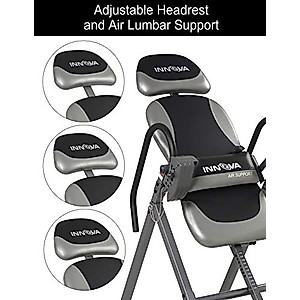 Innova ITX9900 Inversion Table with Air Lumbar Support, Black/Gray
