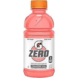 Gatorade G Zero Thirst Quencher, Strawberry Kiwi, 12oz Bottles (6 Pack)