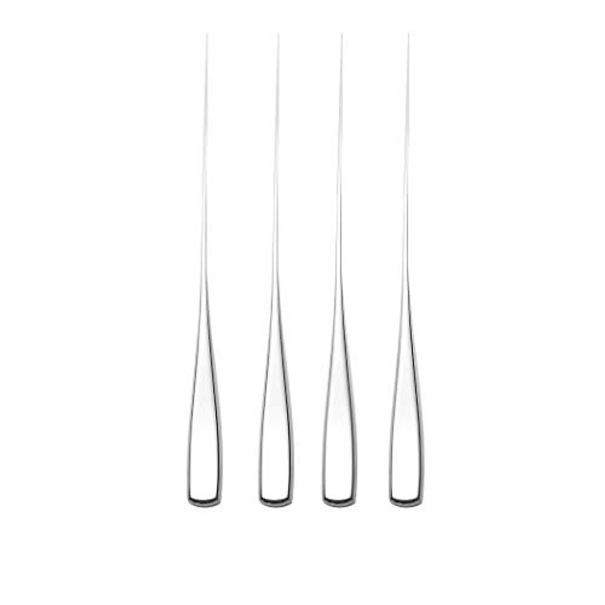 nambe - Flatware Collection - Anna Steak Knives - Set of 4 - Made with Stainless Steel - Sharp Knives Set - Dinner Knifes - Sturdy And Easy To Clean - Dishwasher Safe - Designed by Lou Henry