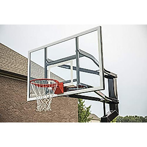 Goalsetter All-American In Ground Adjustable Basketball System with 60-Inch Glass Backboard and Collegiate Breakaway Rim, Black (SS45560G5)