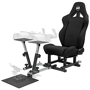 SimFab Modular Flight Simulator Cockpit For General, Civil and Commercial Aviation, MSFS Edition, Compatible With Logitech, Honeycomb, Turtle Beach, CH Products (Black)