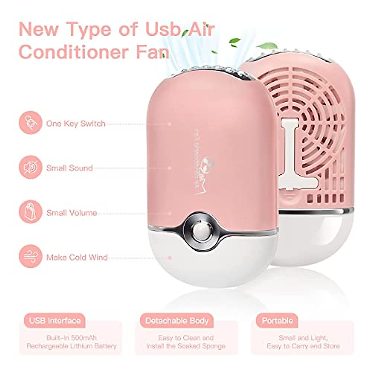 Shmian Lash Fan for Eyelash Extension, USB Mini Eyelash Fan Quick Dryer Cooling Fan with Lash Cleaning Supplies-Lash Shampoo Brush and Plastic Wash Bottle, Pink