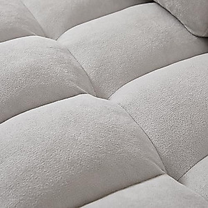 ERYE L-Shaped 3-Seaters Reversible Sleeper Sectional Sofa W/Pull Out Couch Bed and Storage Chaise for Living Room, Chenille Tufted Upholstered Convertible Sofabed with USB and Type-C Charging Ports