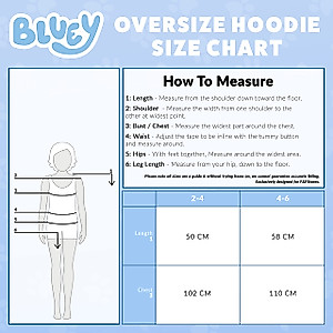 Bluey Girls Fleece Poncho - Cosy Fleece Oversized Hoodies for Kids (Blue/Navy, 4-6 Years)