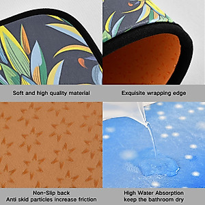 Pineapples Kitchen Rugs and Mat 2 Pieces Set Cushioned Anti Fatigue Kitchen Mat Non Slip Doormat Runner Carpet Washable Farmhouse Decor for Kitchen Floor Home Office Laundry