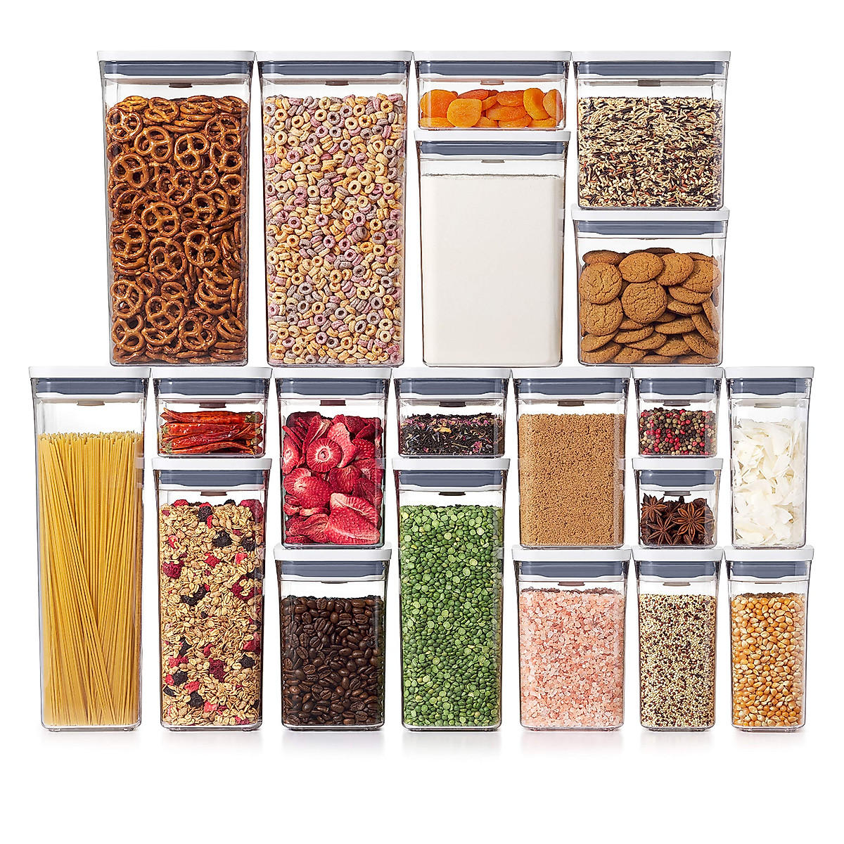 OXO Good Grips 20-Piece POP Container Set + OXO Good Grips 8-Piece Baking Essentials POP Container Set