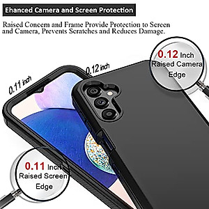 TMIDVFV Compatible with Samsung Galaxy A14 5G Case, with Belt Clip Holster Heavy Duty Rugged Shockproof Full Body Protection Kickstand Phone case for Samsung Galaxy A14 5G (Black)