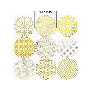30 Sheets Decorative Gold Circle Envelope Seals Stickers Self-Adhesive Universal Sealing Stickers Gift Boxes Stickers Label Stickers