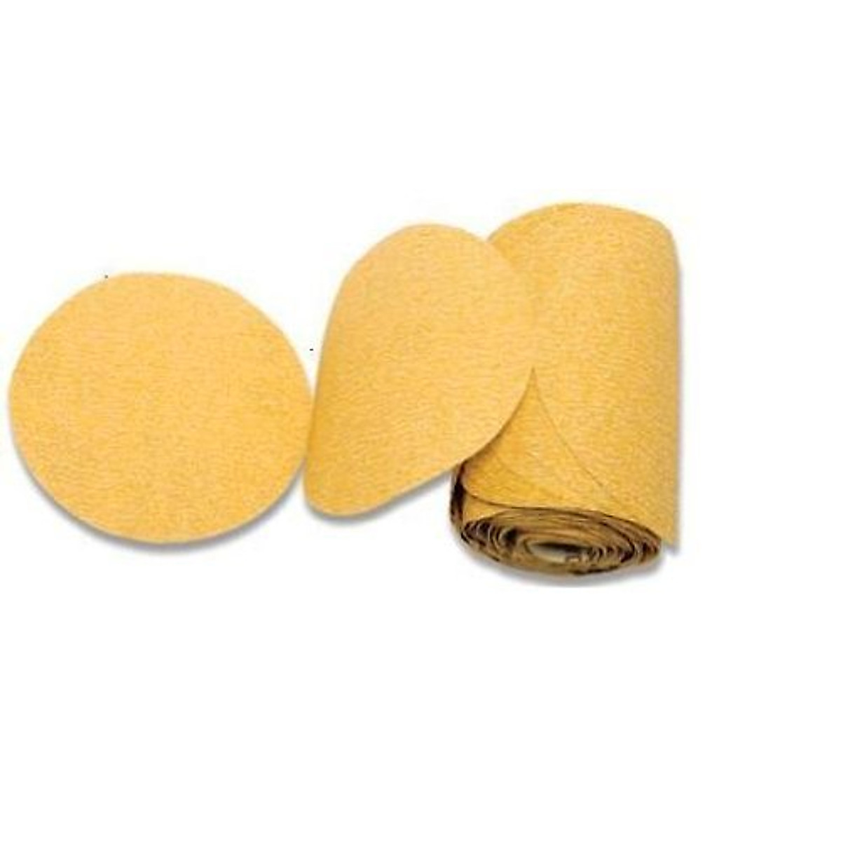 Karebac LR6C320 PSA Sanding Discs C Weight Gold Stearated Aluminum Oxide (100/roll), 6", 320 Grit