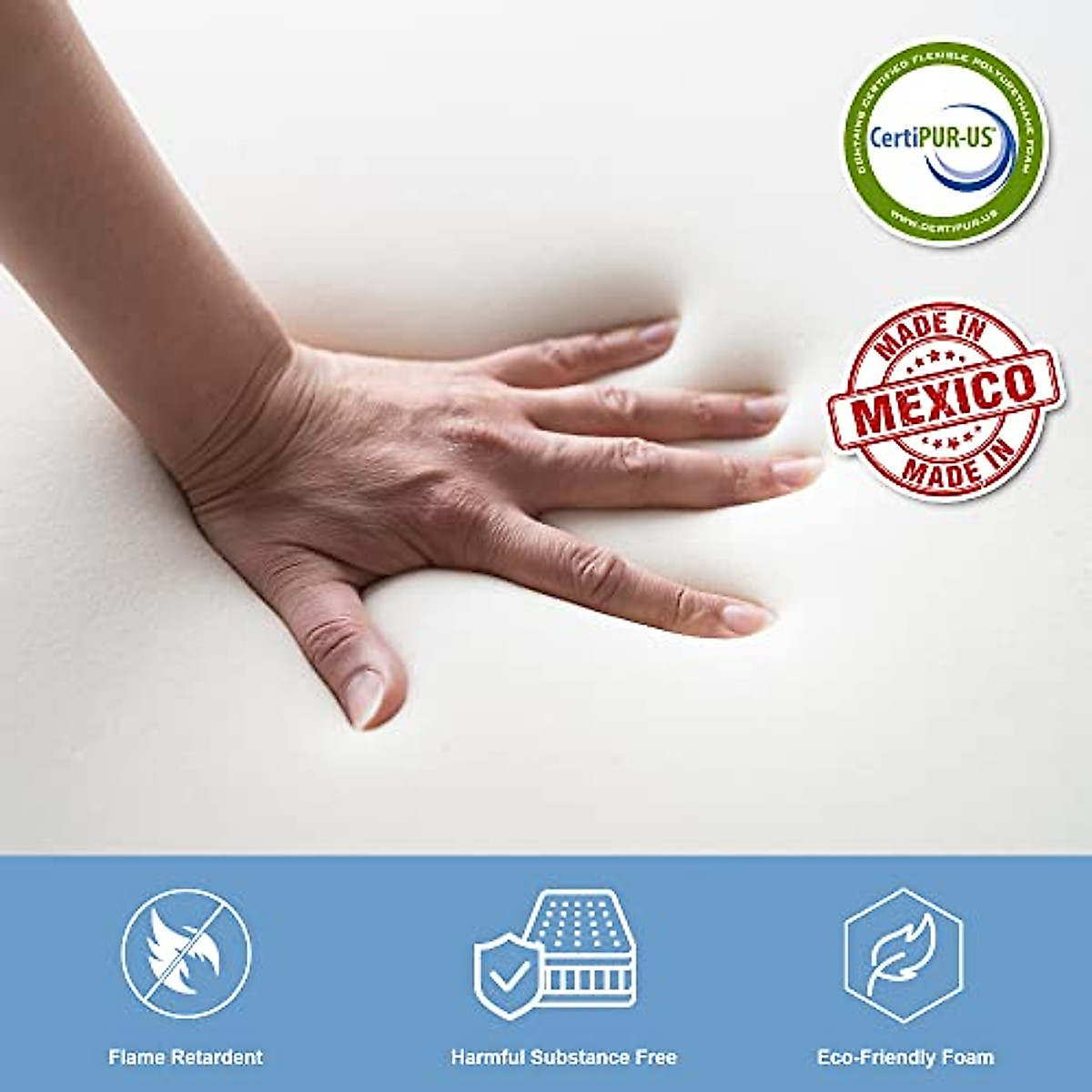 Natsukage 10 Inch Twin Mattress Hybrid Mattress Cooling Gel Infused Memory Foam and Pocket Innerspring Mattress Bed in a Box CertiPUR-US Certified
