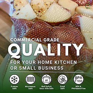 FoodVacBags 100 8" x 12" Vacuum Seal Bags, Food Storage, Food Saver compatible, BPA Free, Commercial Grade, Heavy Duty, Sous Vide Cooking