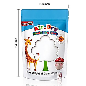 ifergoo Modeling Clay, 24/36 Colors Air Dry Clay Best Gift for Kids, Super Light Magic Clay with Sculpting Tools and Project, No-Sticky and Non-Toxic (White Color)