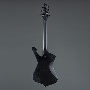 Ibanez ICTB721 Iceman Iron Label 7-String Electric Guitar, Black Flat w/Bag