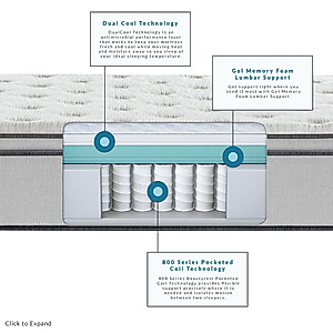 Beautyrest BR800 13 inch Medium Pillow Top Mattress, Queen, Mattress Only