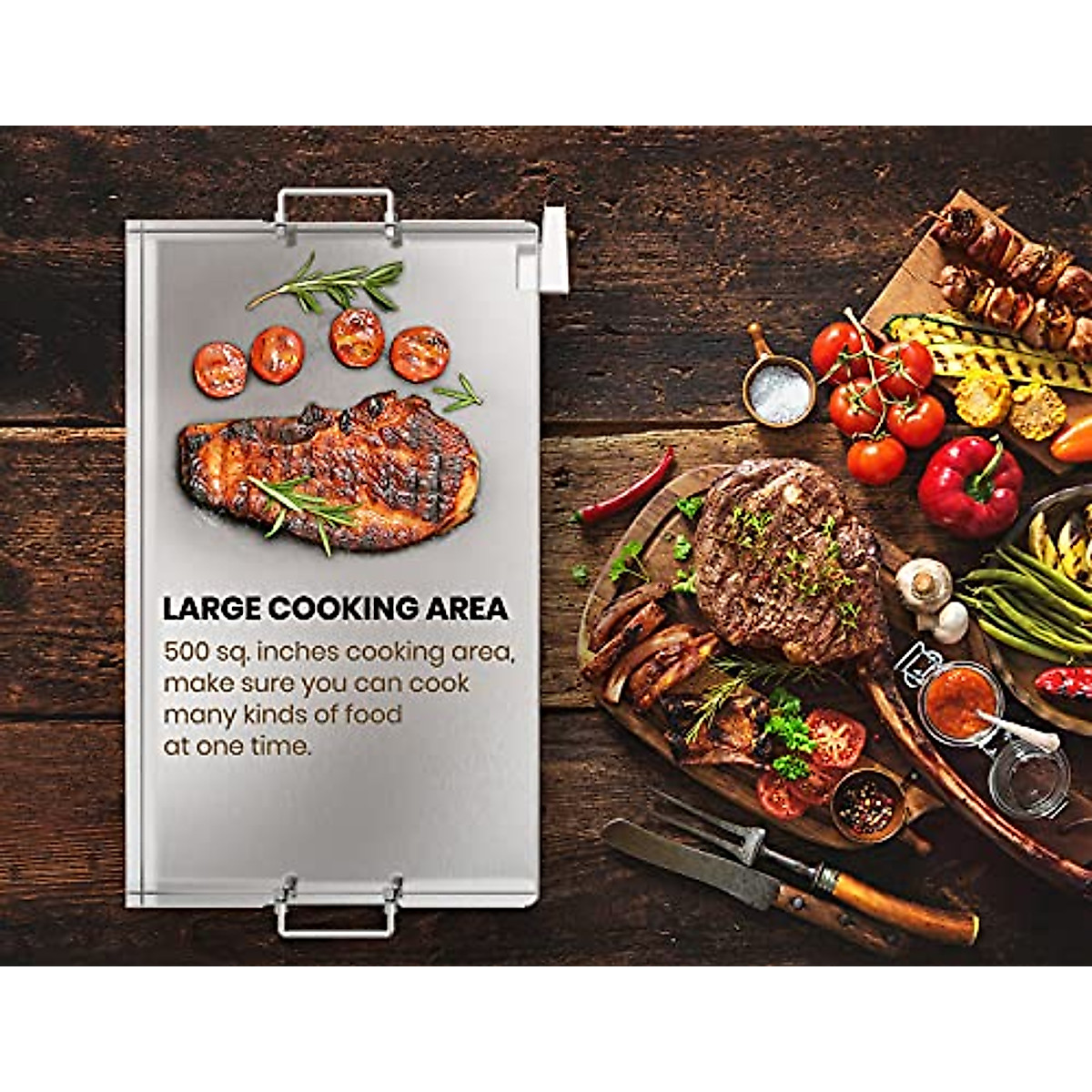 Stanbroil Stainless Steel Flat Top Gas Grill Griddle for Blackstone 2 Burner Propane Fueled Grill Front Grease Management System - 28 Inches