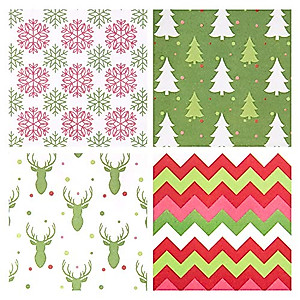 WRAPAHOLIC Wrapping Paper Sheet - Christmas Kraft Wrapping Paper - 1 Roll Contains 8 Sheets - 17.5 inch X 30 inch Per Sheet