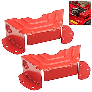KINTLE 2 Set 783-06424A-0638 Deck Spindle Pulley Belt Guard Cover Compatible with MTD, Troy-Bilt, Craftsman Riding Lawn Mowers & Tractors with 42" and 46" Decks (Red)