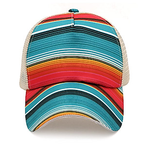 ProMindFun Womens Ponytail High Messy Bun Hats Distressed Baseball Caps Unconstructed Washed Dad Hat Girls Trucker Ponycaps