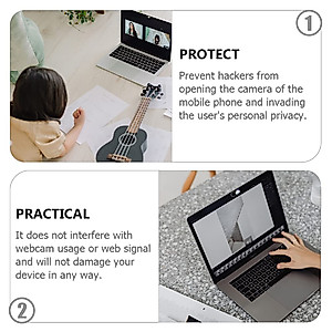 SOLUSTRE 6pcs Camera Cover Webcam Privacy Slider Laptop Camera Webcam Cover Slider Laptop Cam Cover Camera Slider Camera for Computer Phone Camera Computer Laptop Lens Slide Rail White Abs