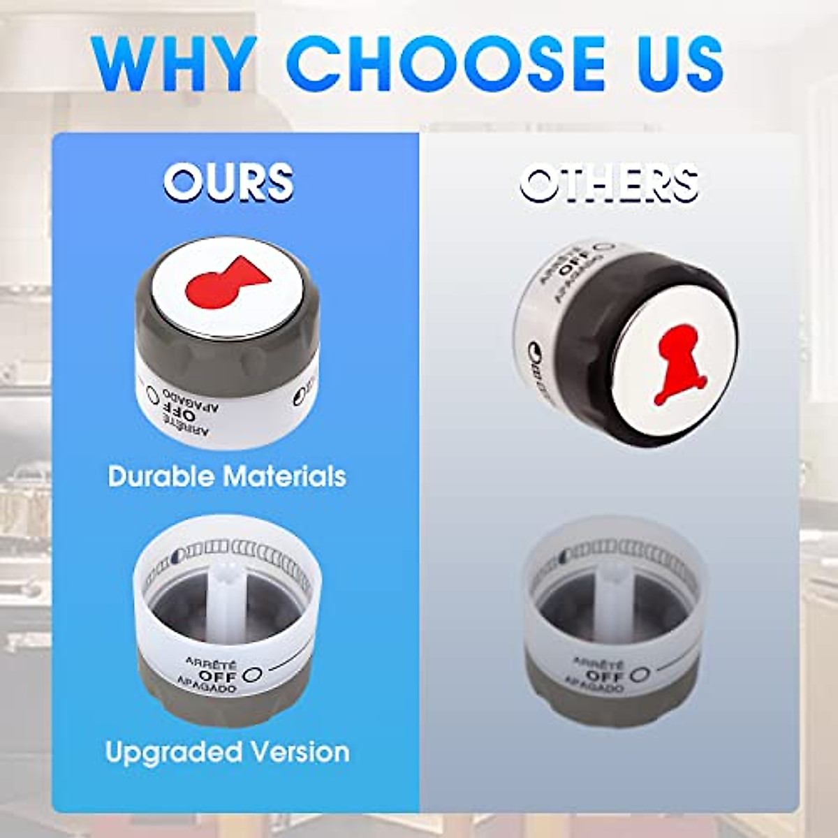 Upgraded Grill Lighted Control Knobs for Weber 91538 E-470/670, S-460/470/660/670