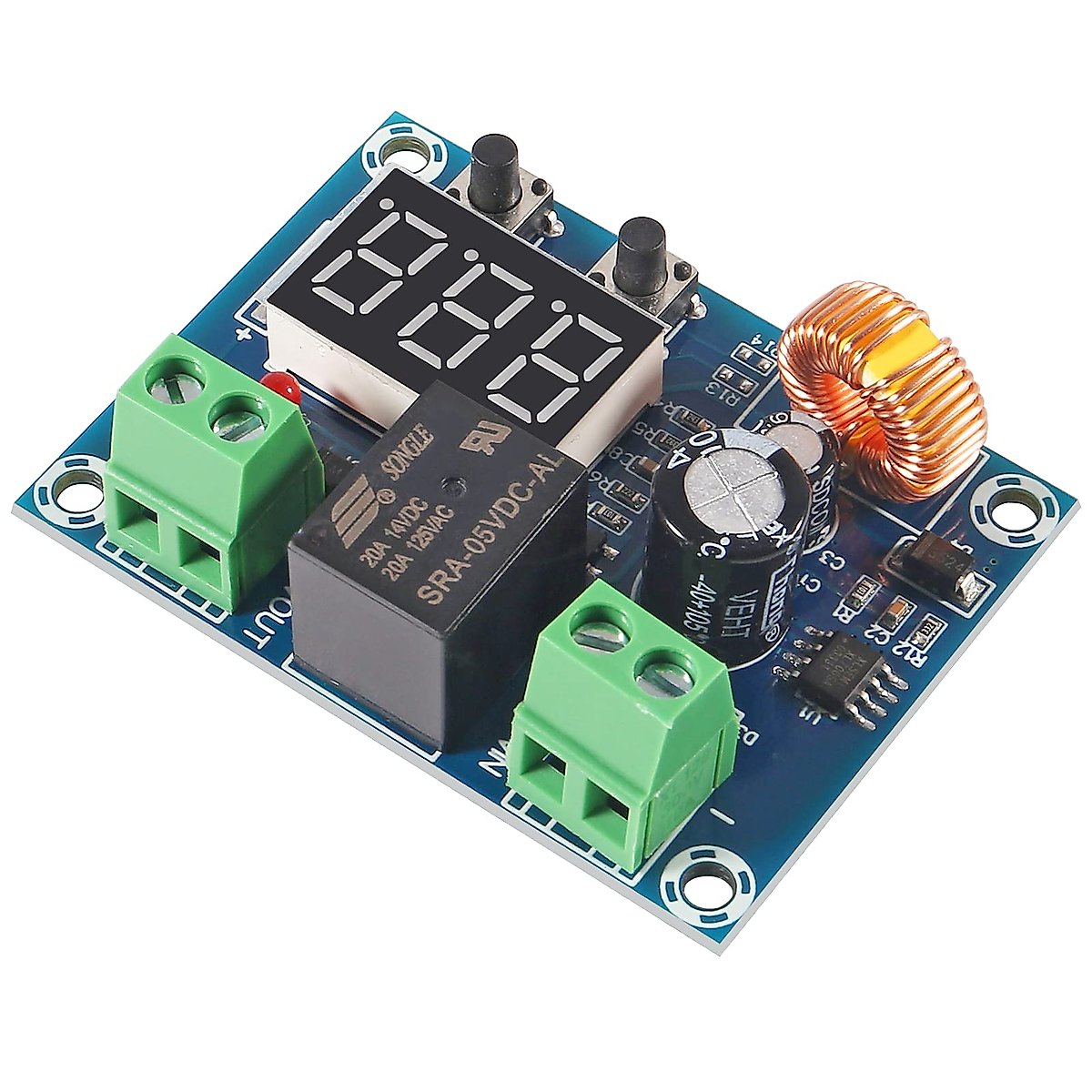 AITRIP 3PCS DC 12V-36V Voltage Protection Module Digital Low Voltage Protector Disconnect Switch Over Discharge Protection Module Output 6-60V XH-M609