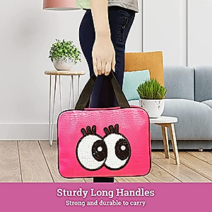 JAZMEN'S Collections Gym Bag Shower Caddy, College Shower Caddy, Shower Caddy Tote in College Dorm Shower Caddy Portable (Pink) Comes with Travel Toothbrush Case(Blue)