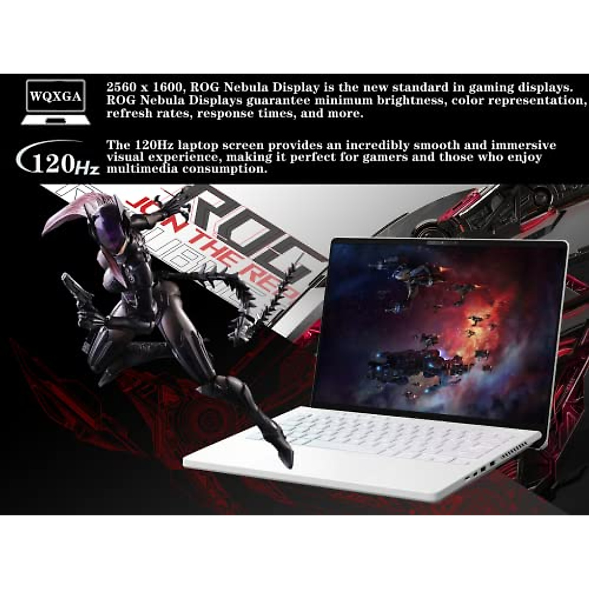 ASUS 2023 ROG Zephyrus 14" WQXGA 120Hz Gaming Laptop, AMD Ryzen-9 6900HS, 40GB DDR5 RAM, 4TB PCIe SSD, RGB Backlit Keyboard, AMD Radeon RX 6700S, Win 11, White, 32GB SnowBell USB Card