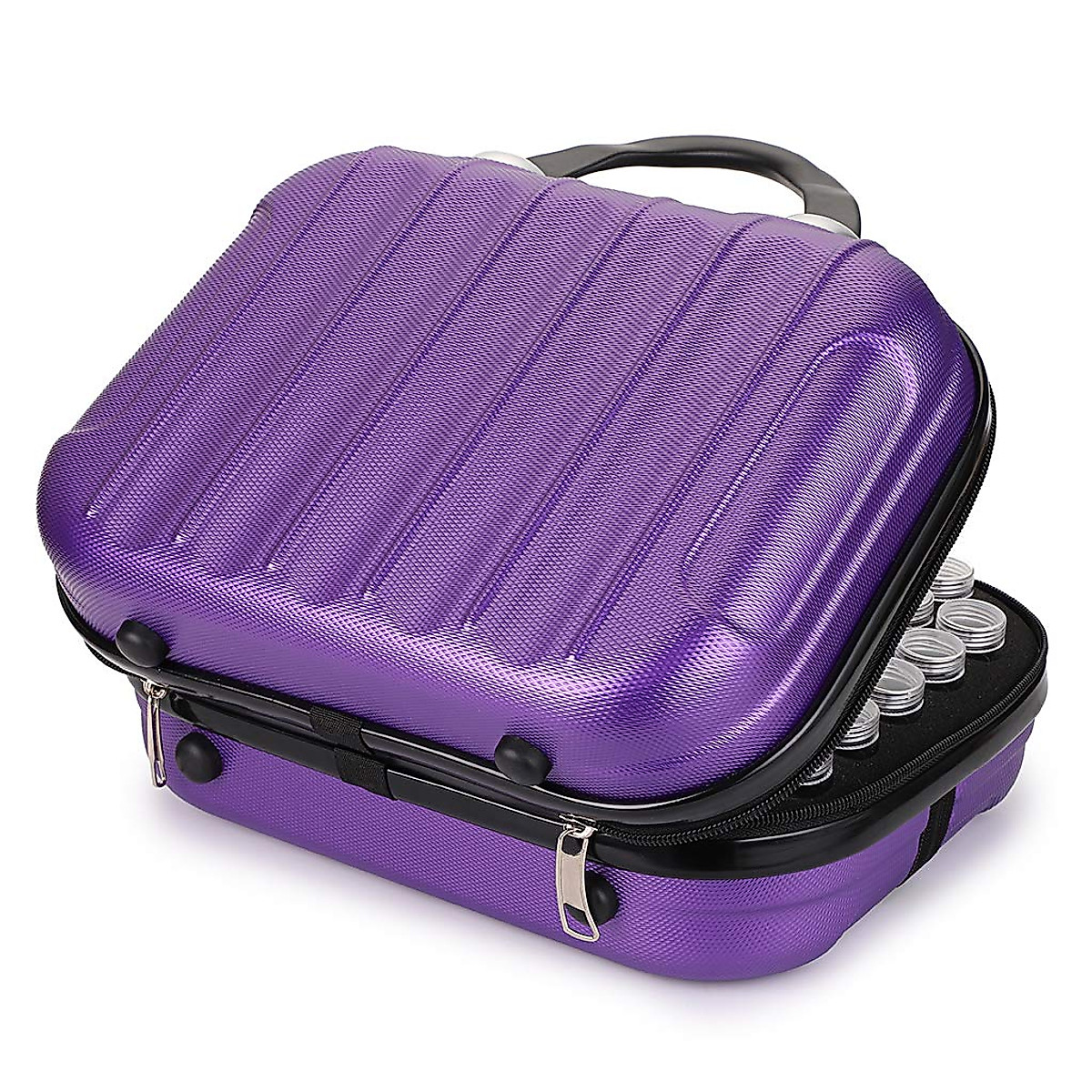 Hipiwe 132 Bottles Diamond Painting Storage Carring Case - Hardshell DIY 5D Diamond Art Craft ccessory Container Embroidery Organizer Bag for Storage Jewelry Beads Sewing Pills