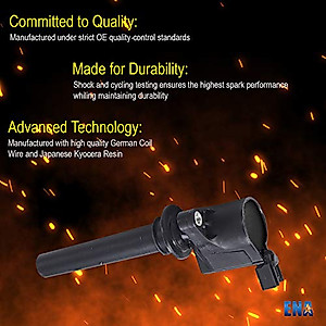 ENA Ignition Coil Pack Set of 6 Compatible with Ford Mazda Mercury Escape Five Hundred Freestyle Taurus 3.0L V6 Replacement for DG500 DG513 FD502