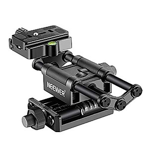 NEEWER Pro 4 Way Macro Focusing Focus Rail Slider with 1/4" Arca Type Quick Release Plate Compatible with Canon Nikon Pentax Olympus Sony and Other DSLR Cameras and Camcordes Great for Close Up