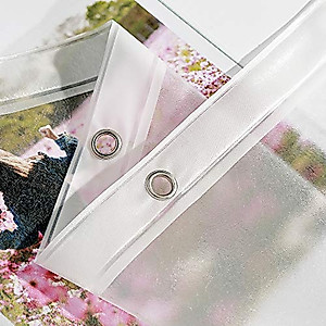 AooHome Frosted Shower Curtain Liner 8G Eva Extra Long Shower Curtain 72x78 Inch with Heavy Duty 5 Bottom Magnets, Thick Shower Liner for Shower Stall, Bathtubs, Semi Transparent