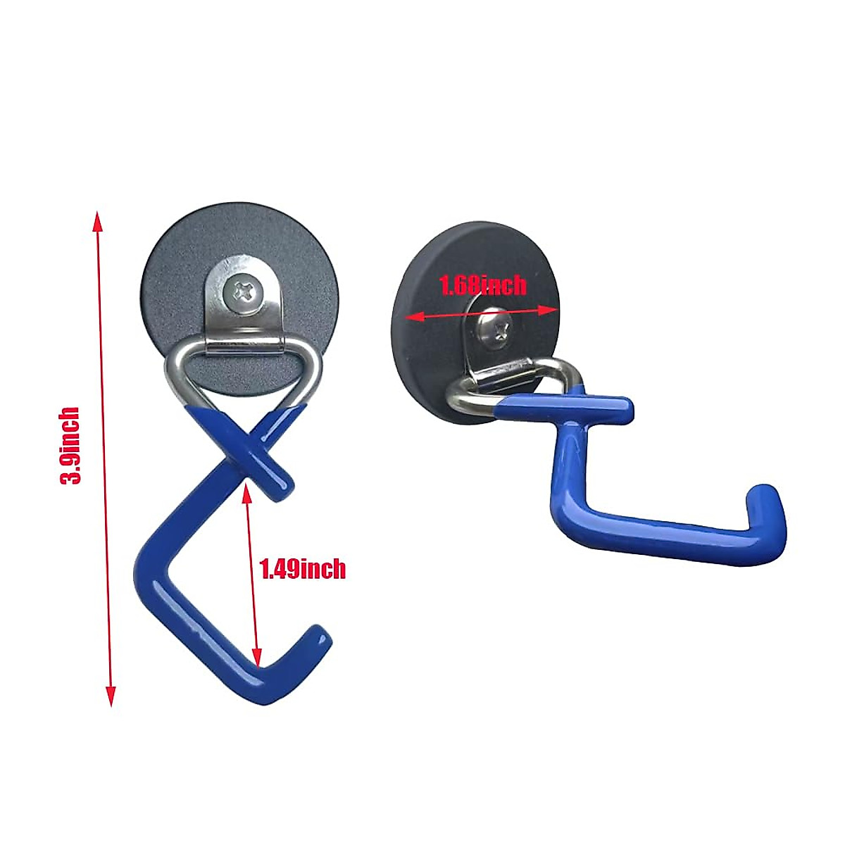 QIAOTLB 2 PCS Magnetic Broom Hook Stainless Steel Broom Holder Do Not Require Drilling for Homes, Kitchens, Warehouses, Refrigerator Metal Surface