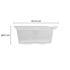 Karat 16oz PET Tamper Resistant Hinged Deli Container with Lid - 200 ct