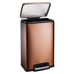 Tramontina 13 Gallon Stainless Steel Step Can - Stainless Steel (Bronze)
