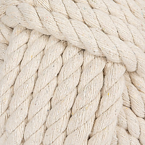 Creative Co-Op Nautical Rope Knot Cotton Door Stop, Ivory